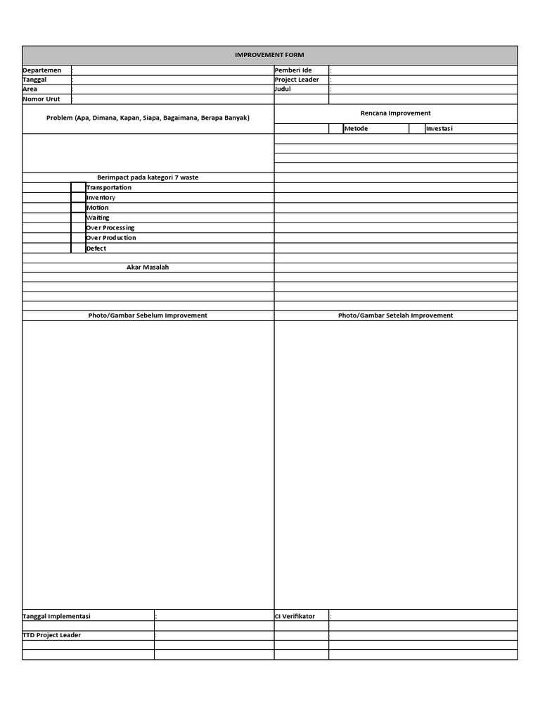 Improvement Form 5R | PDF