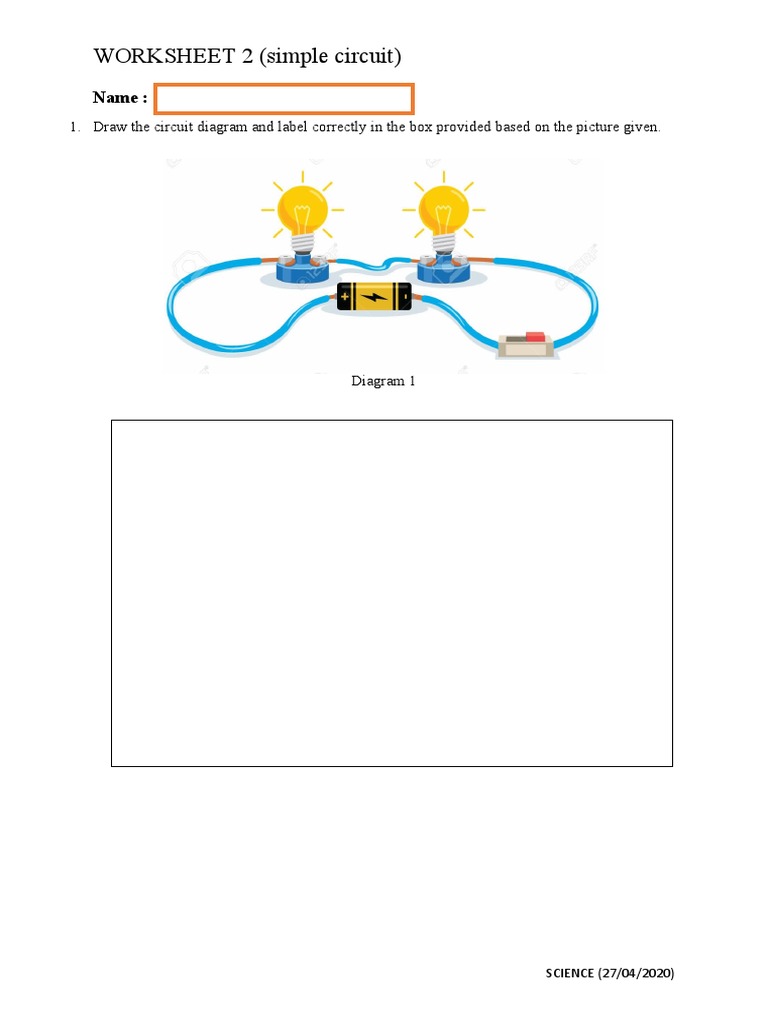 Simple Circuit Diagram Worksheet | PDF | Teaching Methods & Materials