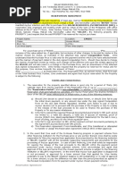 Property Reservation Agreement Sample | PDF | Payments | Common Law