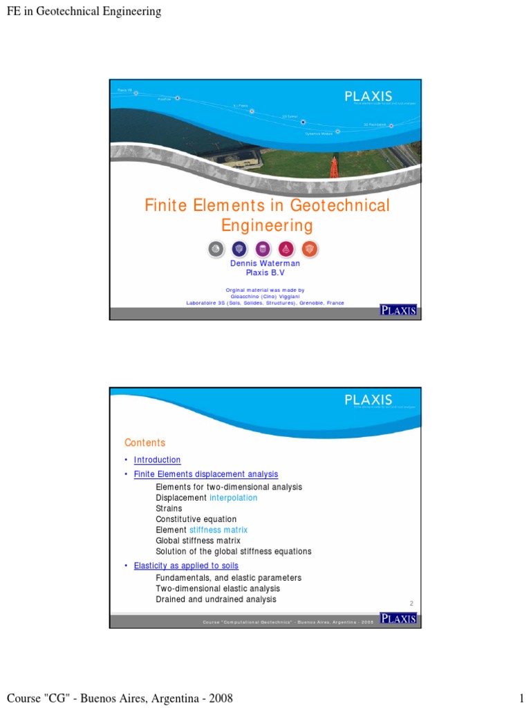 FE in Geotechnical Engineering | PDF | Finite Element Method | Equations