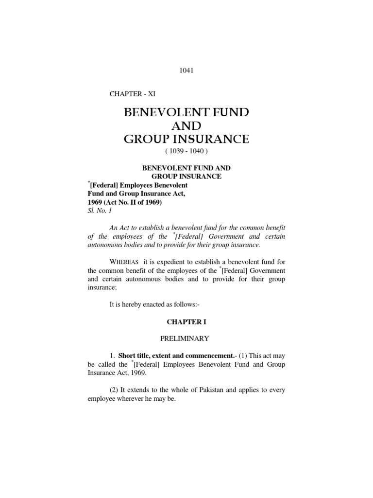 Government of Pakistan-Esta Code-Chapter-11 | PDF | Insurance | Board ...