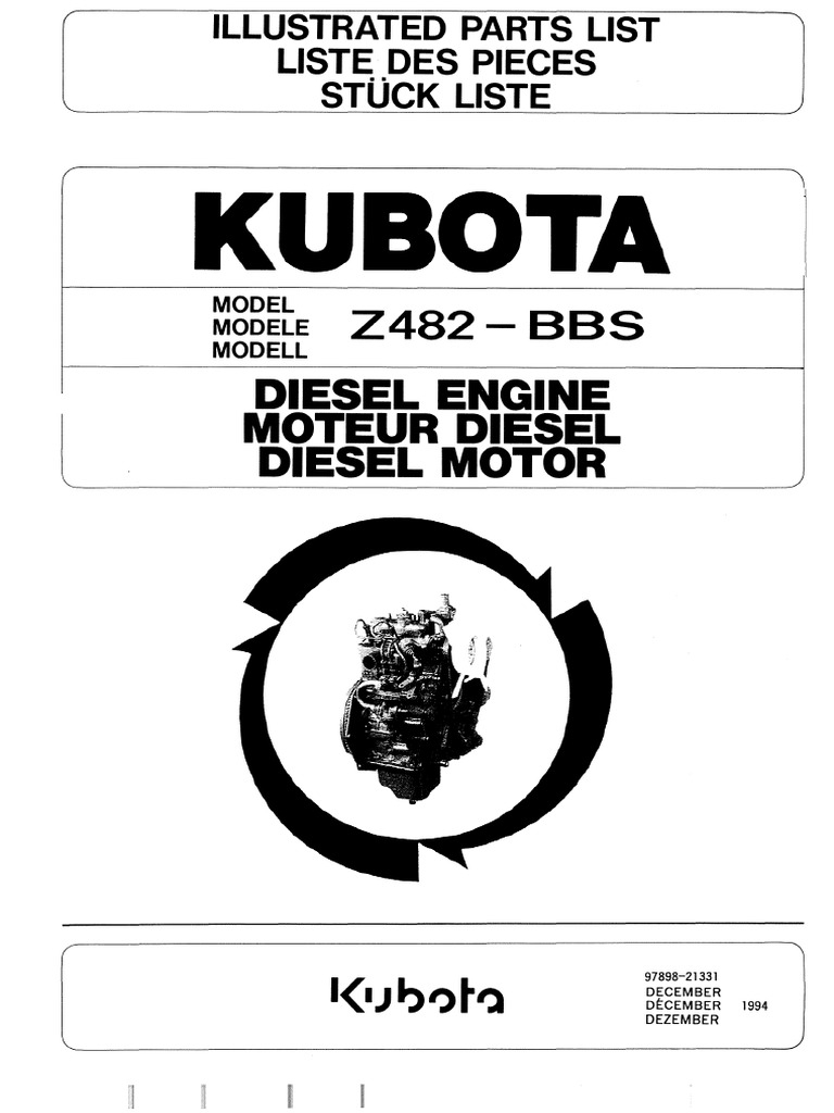 Z482 BBS Motor Kubota PDF | PDF