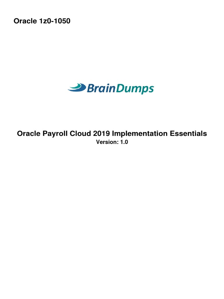 Oracle Payroll Cloud 2019 Exam Guide | PDF | Paycheck | Payroll