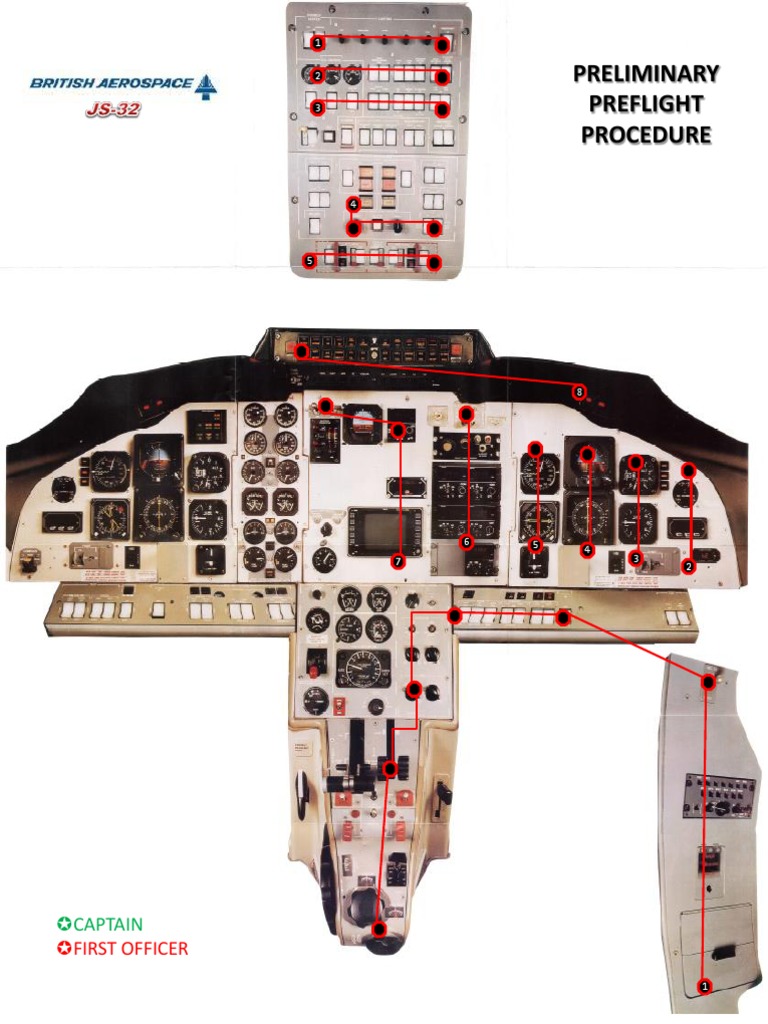 Preliminary Preflight Procedure: Captain | PDF | Components | Aerospace
