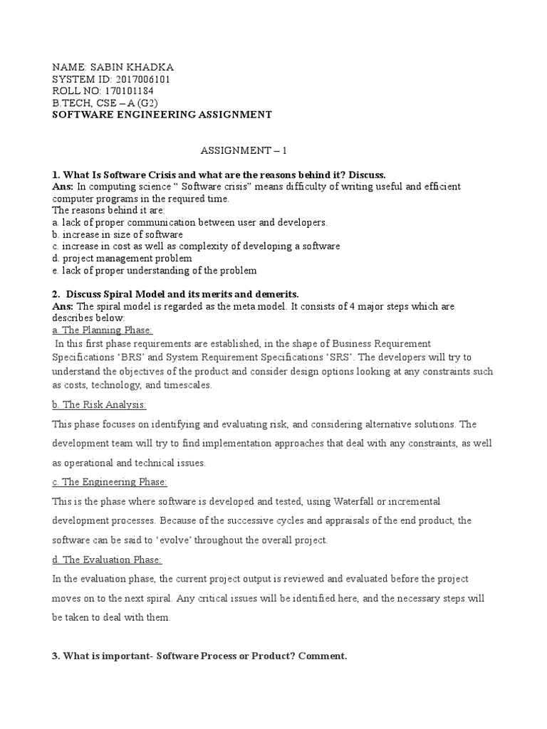 Software Assignment Pdf Software Prototyping Software Development