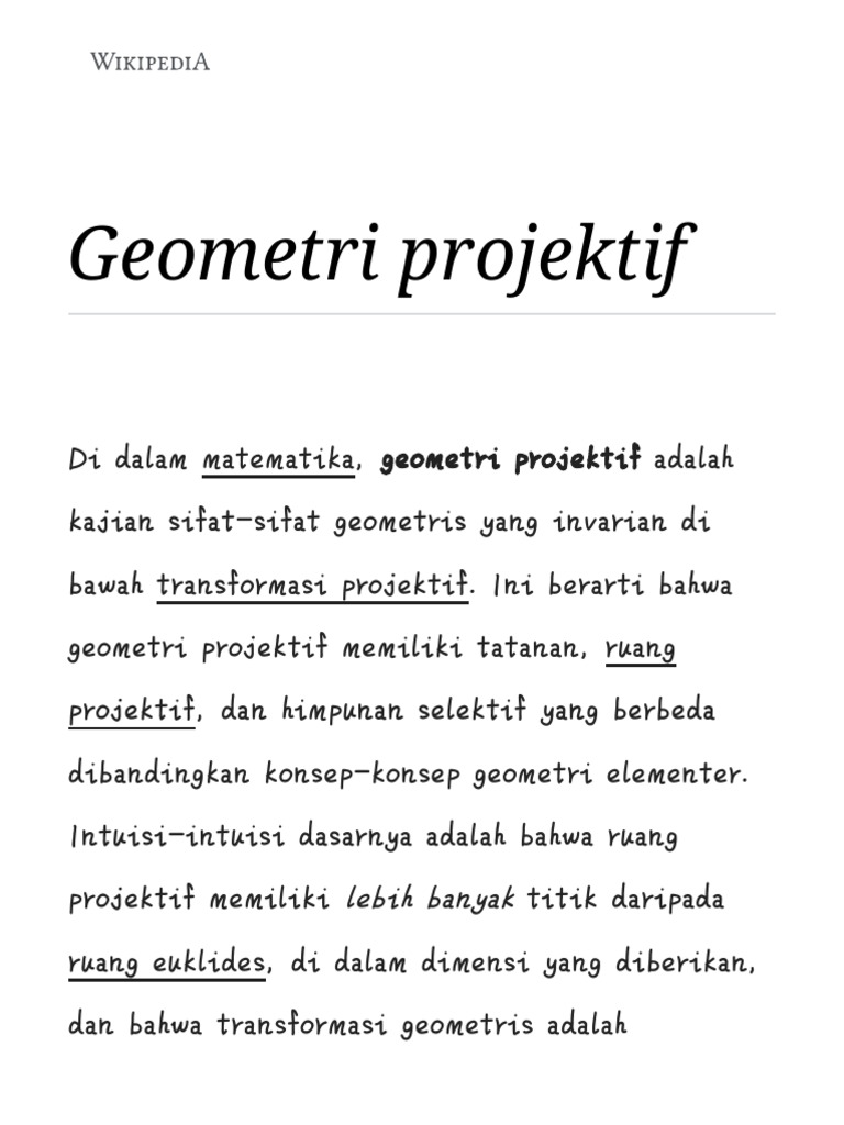 Geometri Proyeksi | PDF | Seni