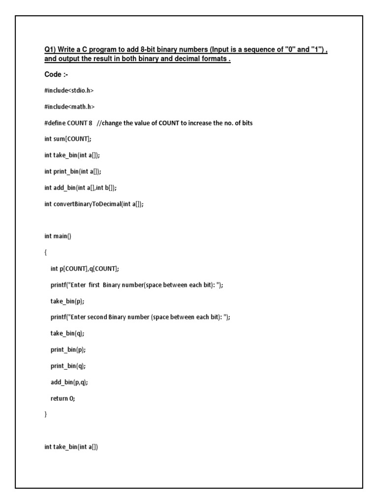 C Asg - PDF | PDF | Integer (Computer Science) | Bit