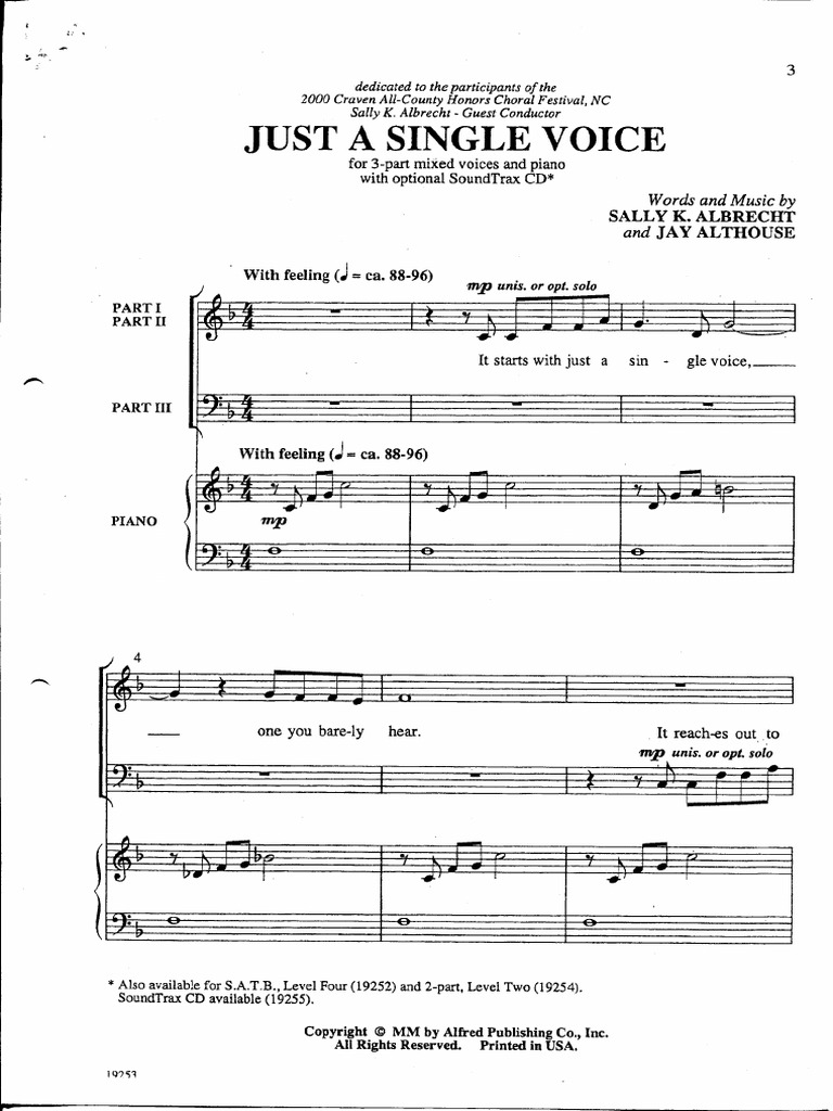 Just A Single Voice | PDF