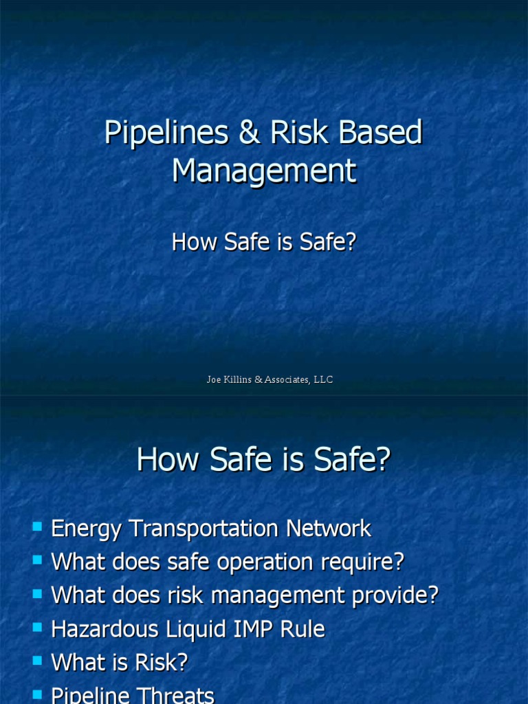 Pipelines & Risk Based Management | PDF | Pipeline Transport | Pipe ...