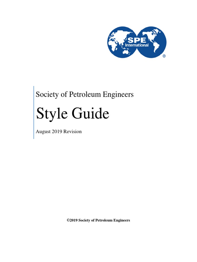 SPE Style Guide 2019 PDF | PDF | Bracket | Acronym