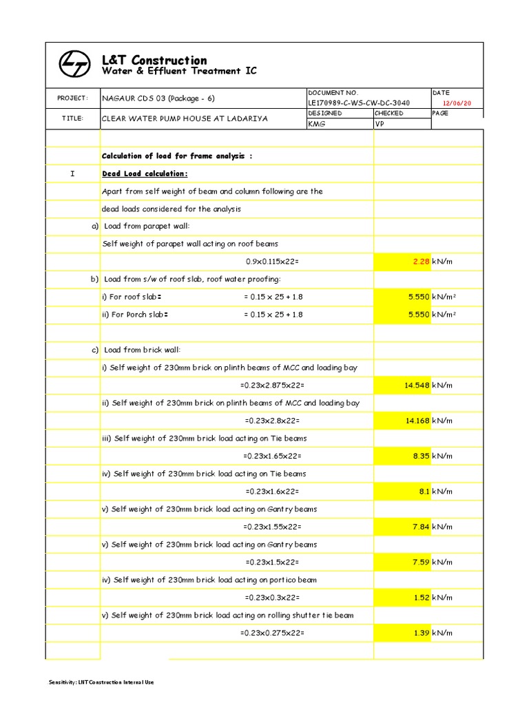 1.load Calculation | PDF | Civil Engineering | Building Engineering