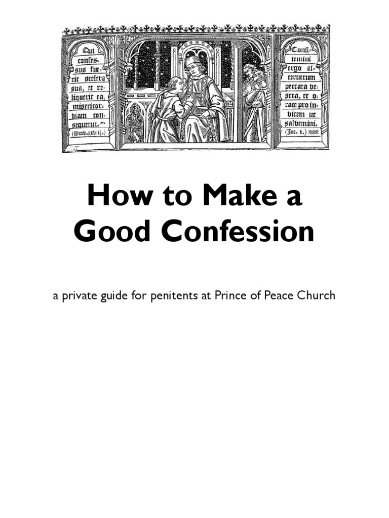 How To Make A Good Confession: A Private Guide For Penitents at Prince ...