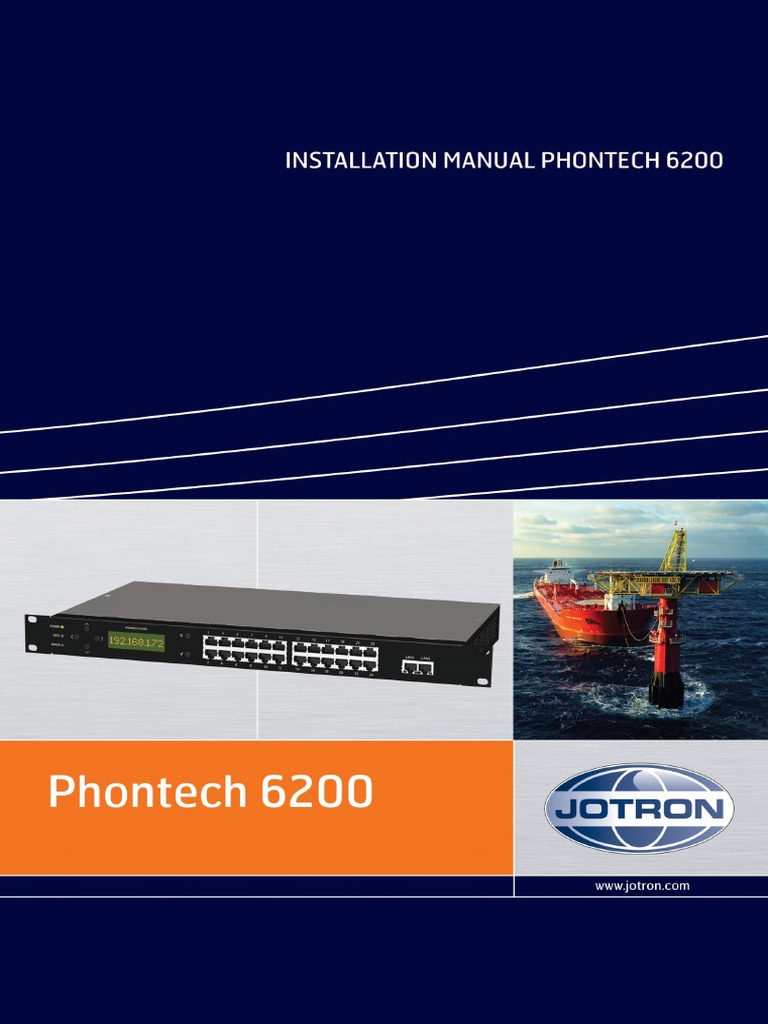 Installation Manual Phontech 6200.PDF - Jotron | PDF | Network Topology ...