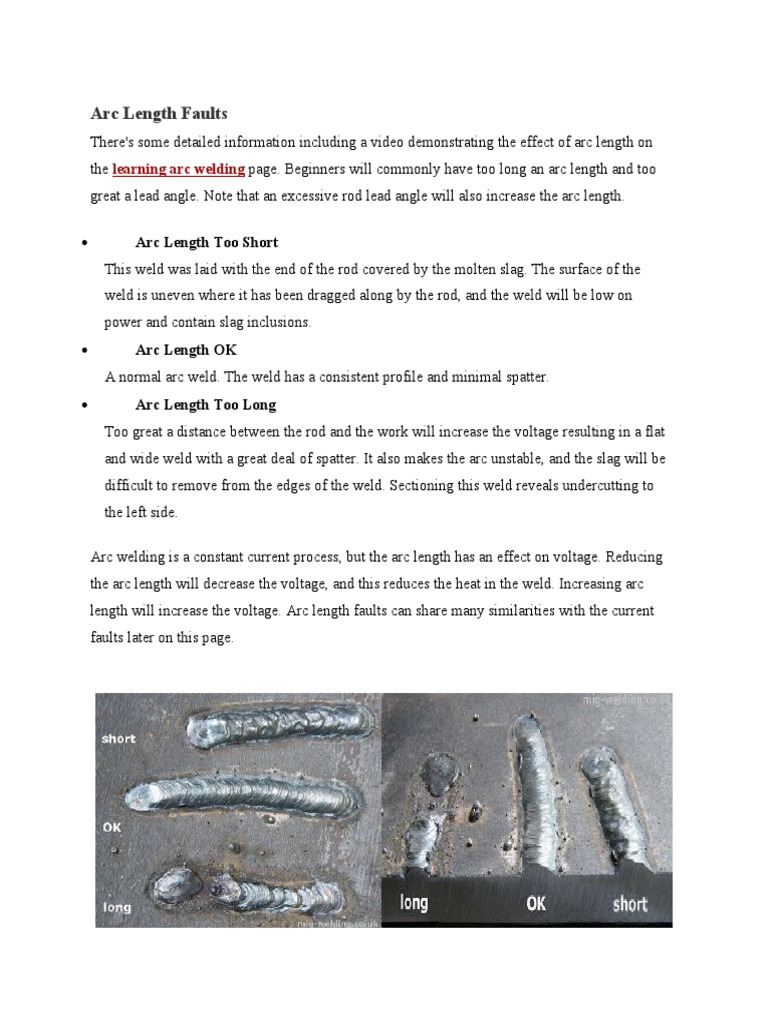Arc Length Faults | PDF | Welding | Construction