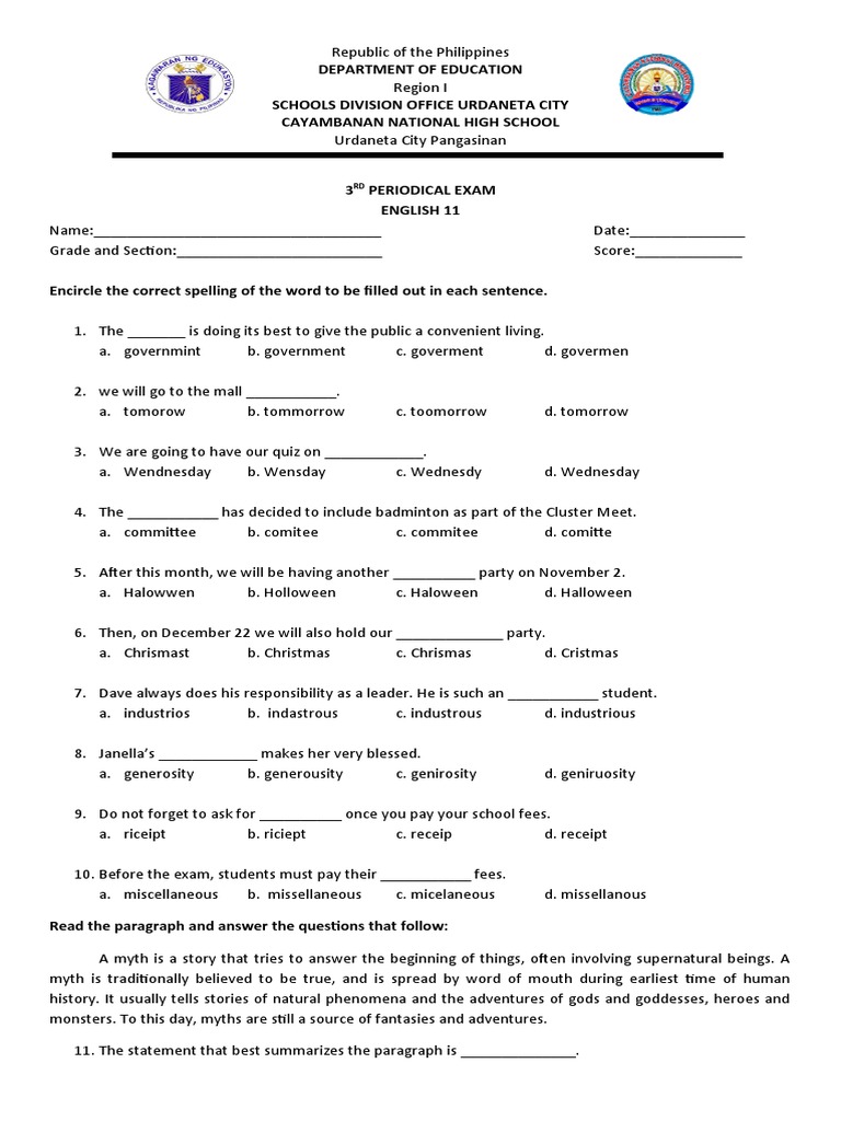 English 11 | PDF | Hero | Metaphor