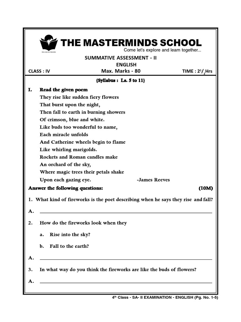 English Class - 4 | PDF | Grammar | Linguistics