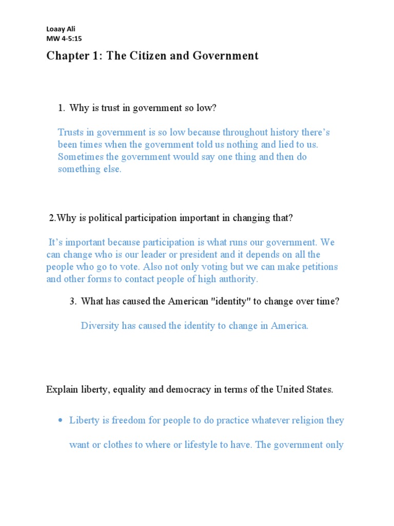 Chapter 1 Study Guide | PDF