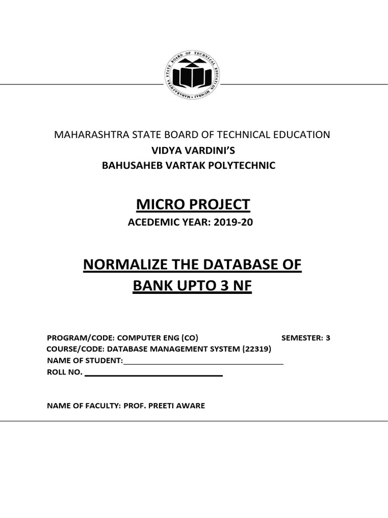 Micro Project On DBMS | PDF | Databases | Data Model Micro Project On DBMS | PDF | Databases | Data Model