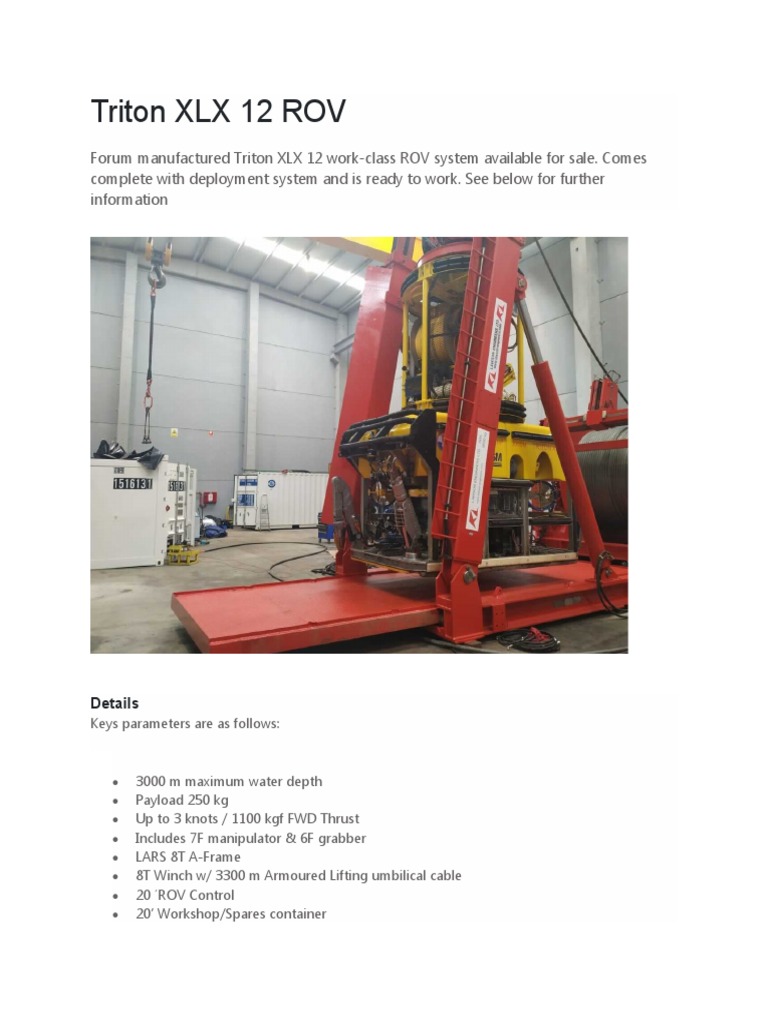 Triton XLX 12 ROV | PDF