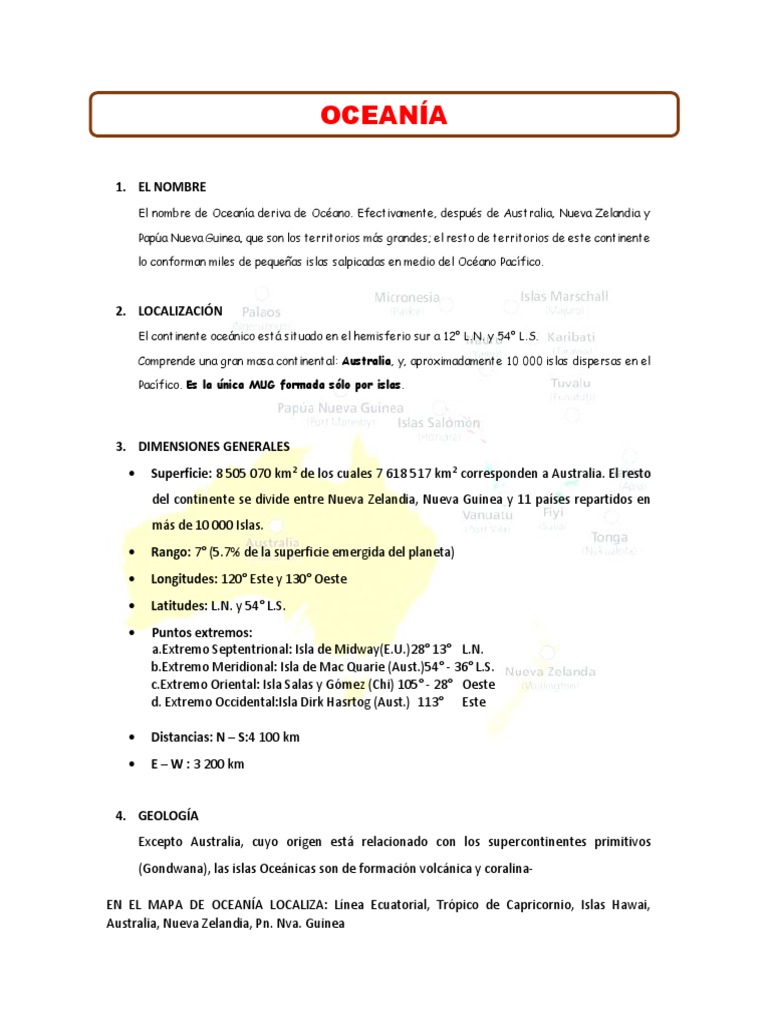 OCEANIA | PDF | Oceanía | océano Pacífico