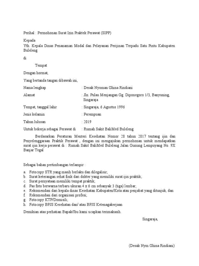 Form SIP Perawat-1.pdf-1 | PDF