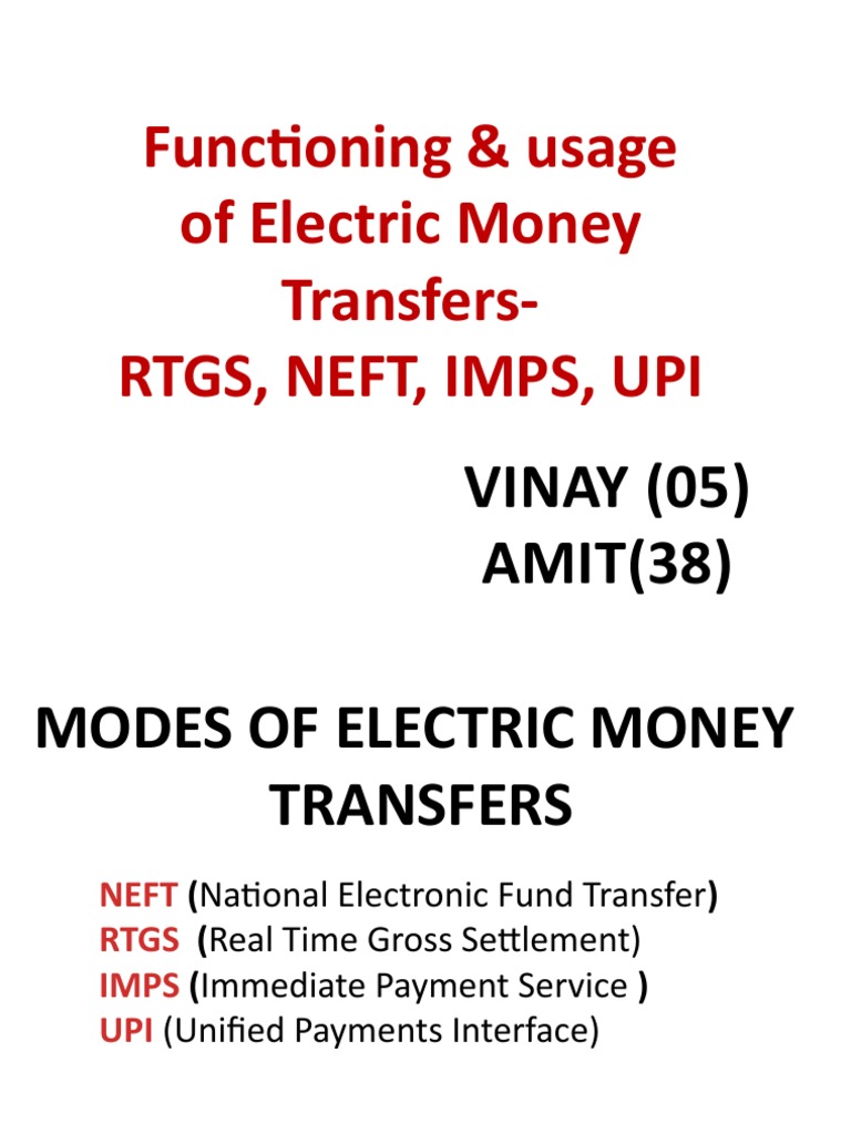 A Comprehensive Guide to Electronic Money Transfers in India: An ...