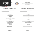 Template - CERTIFICATE OF APPEARANCE | PDF