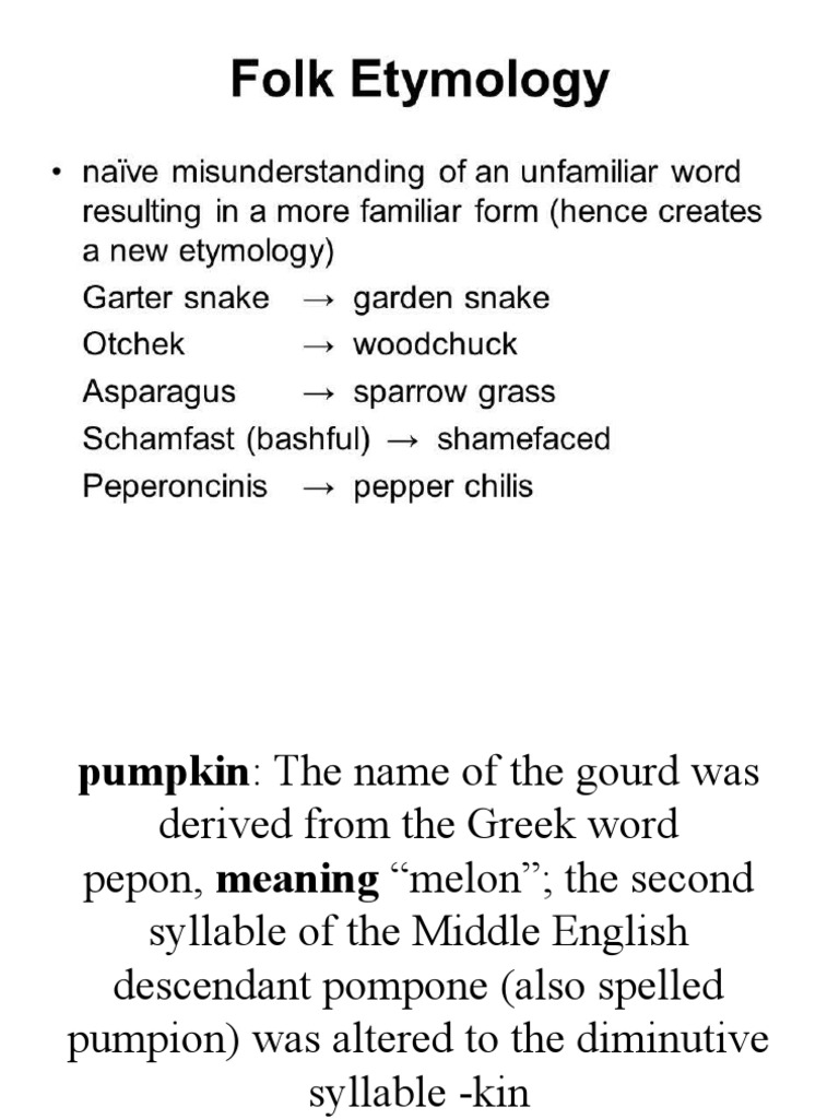 Folk Etymology | PDF | Language Arts & Discipline