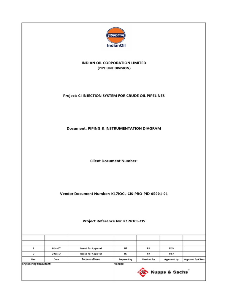 CI Injection P&ID (Printable) | PDF | Energy Technology | Chemical ...