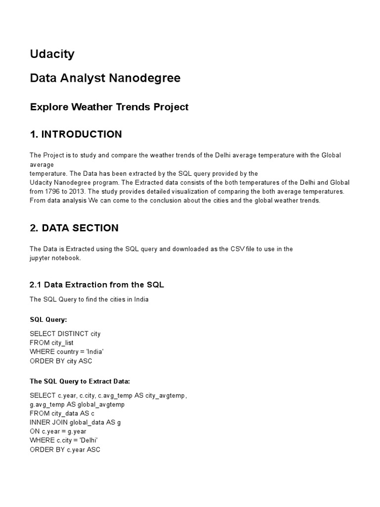 Explore Weather Trends | PDF | Moving Average | Sql