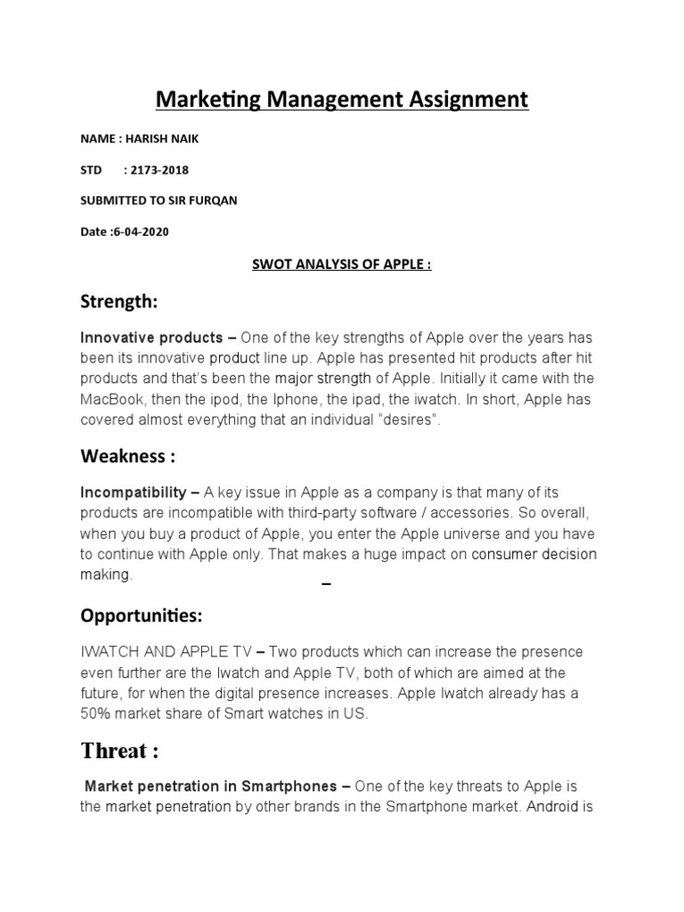 Marketing Management Assignment | PDF