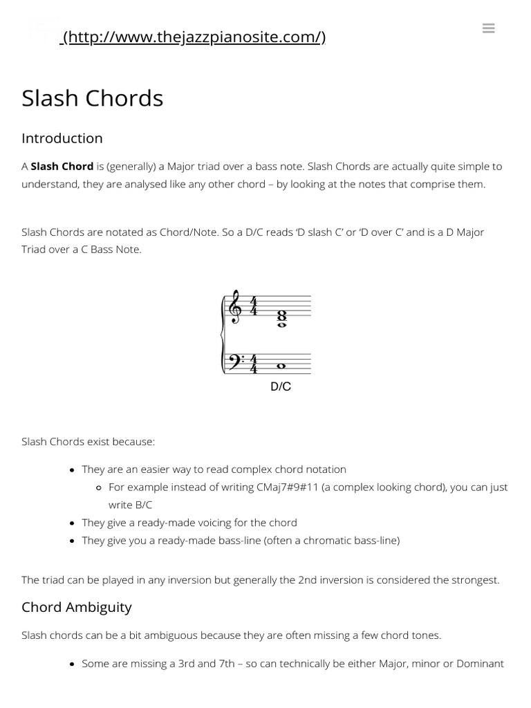 Understanding Slash Chords: An In-Depth Exploration of Their ...