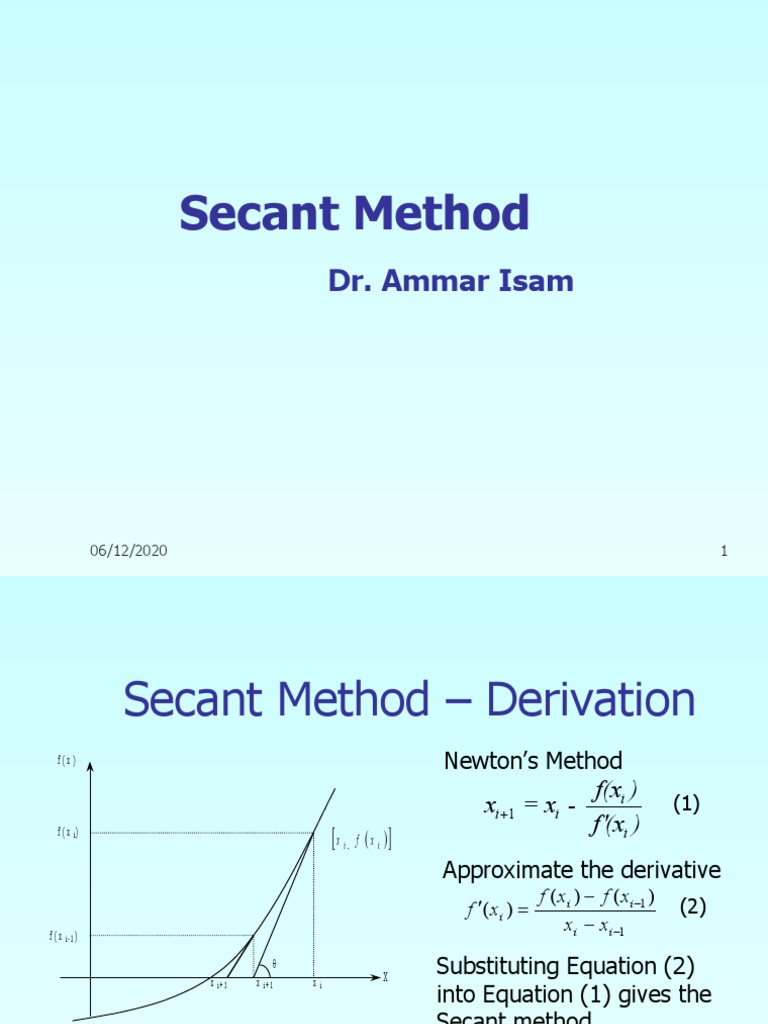 Secant Method | PDF | Algorithms And Data Structures | Mathematical Logic