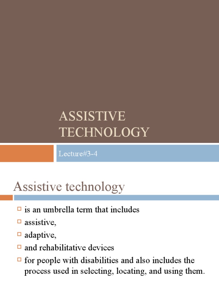 Assistive Technology | Download Free PDF | Computing And Information ...