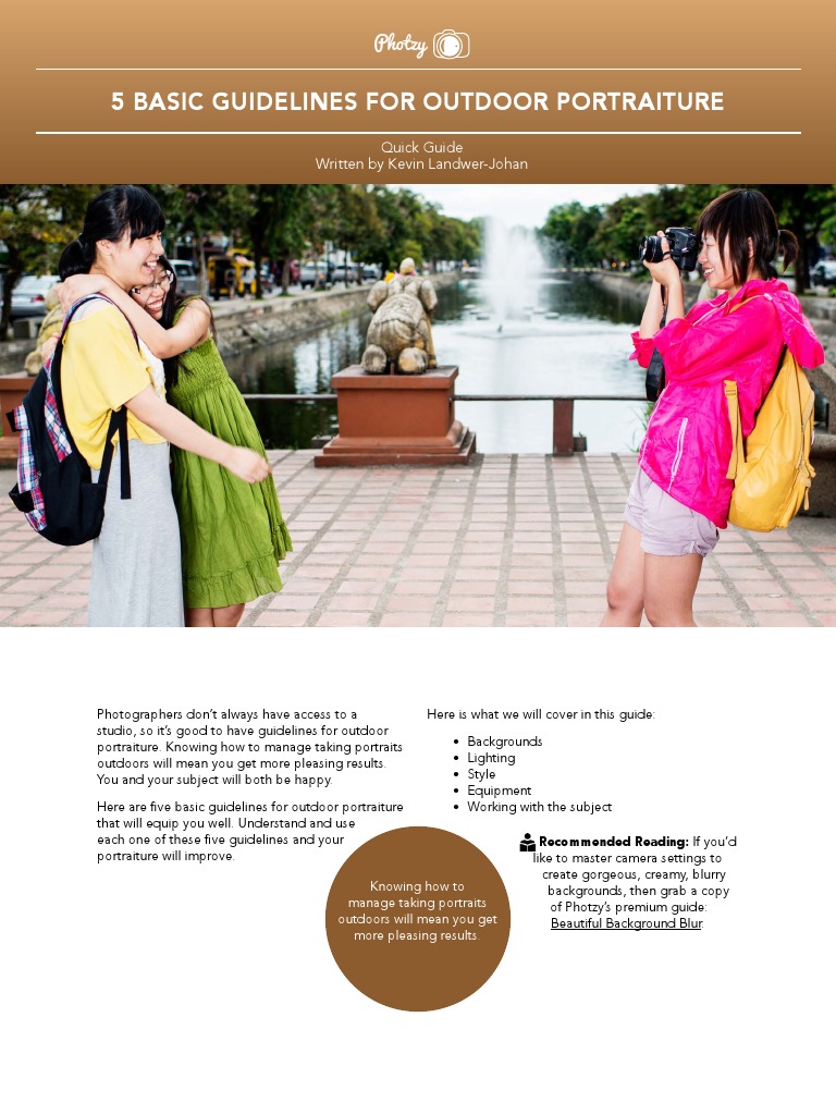5 Basic Guidelines For Outdoor Portraiture PDF | PDF | Portrait ...