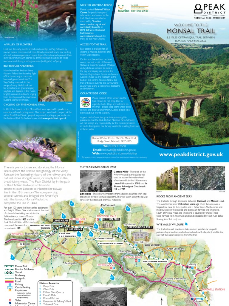 Monsal Trail Leaflet PDF | PDF | Transport | Road Transport