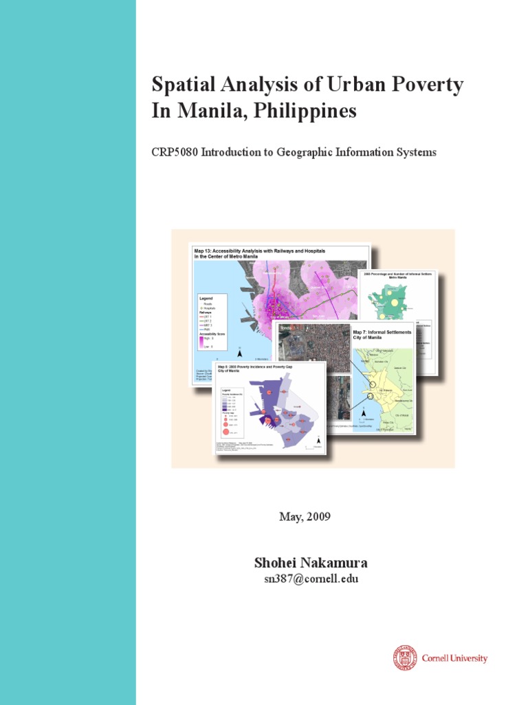 Spatial Analysis of Urban Poverty in Manila, Philippines: CRP5080 ...