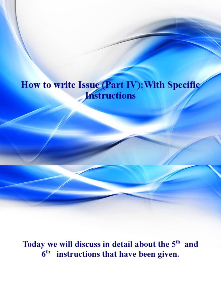 How To Write Issue Part 4 | PDF | Graduate Record Examinations | Reason