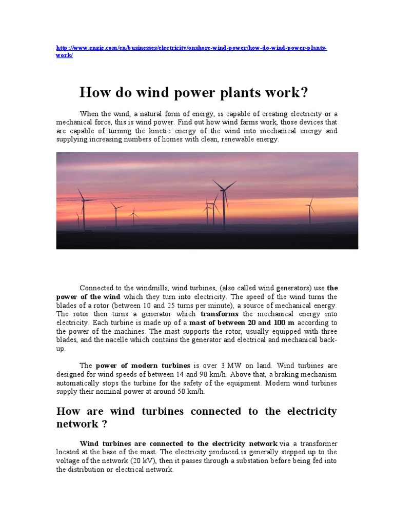 Wind Power Plants | PDF | Wind Power | Wind Turbine