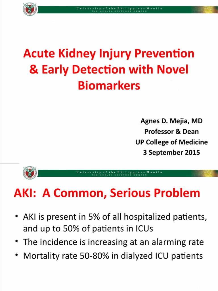 Acute Kidney Injury Prevention & Early Detection With Novel Biomarkers ...