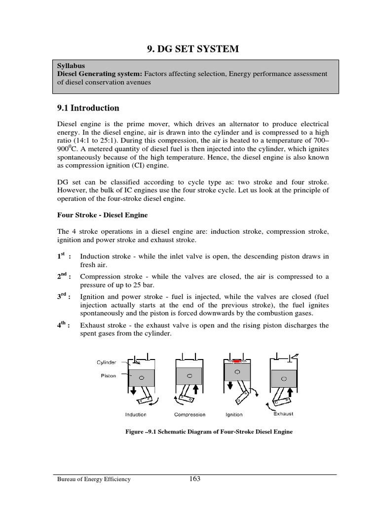 Chapter 3.9 DG Set System PDF | PDF | Internal Combustion Engine ...