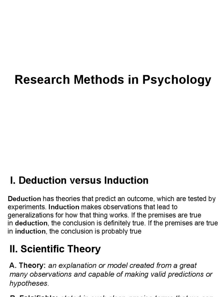 Research Methods in Psychology | PDF | Scientific Method | Experiment