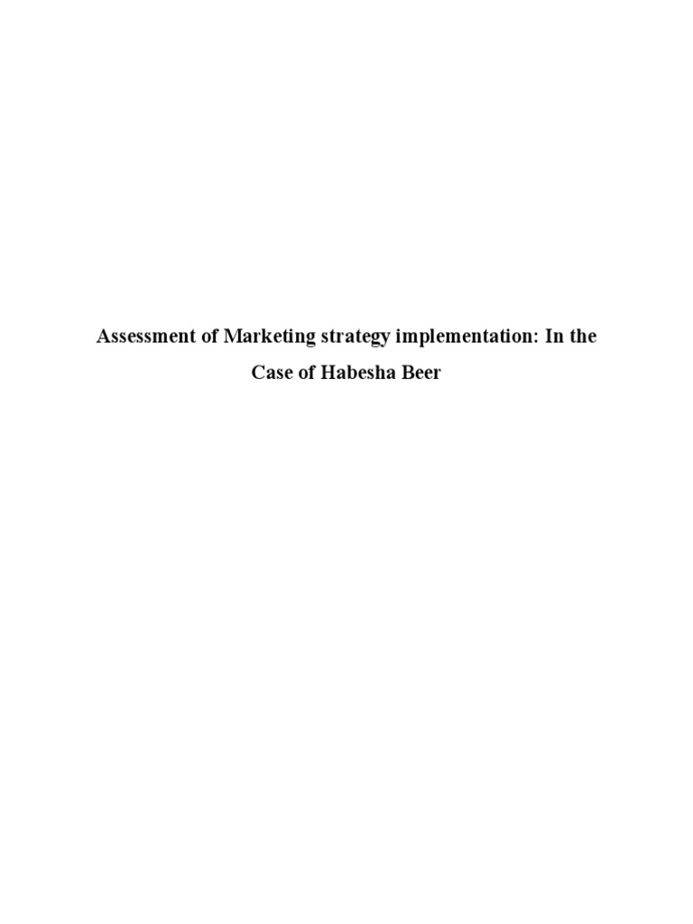 Assessment of Marketing Strategy Implementation | PDF | Marketing ...