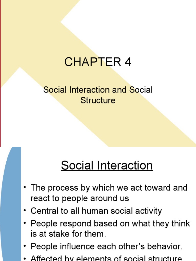 Chapter 4 Social Interaction | PDF | Social Structure | Action (Philosophy)