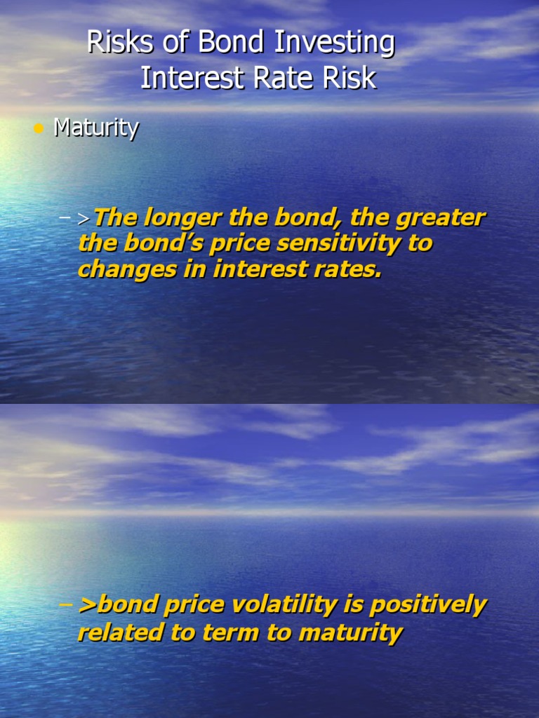 Risks of Bond Investing Interest Rate Risk | PDF | Bonds (Finance) | Yield (Finance)