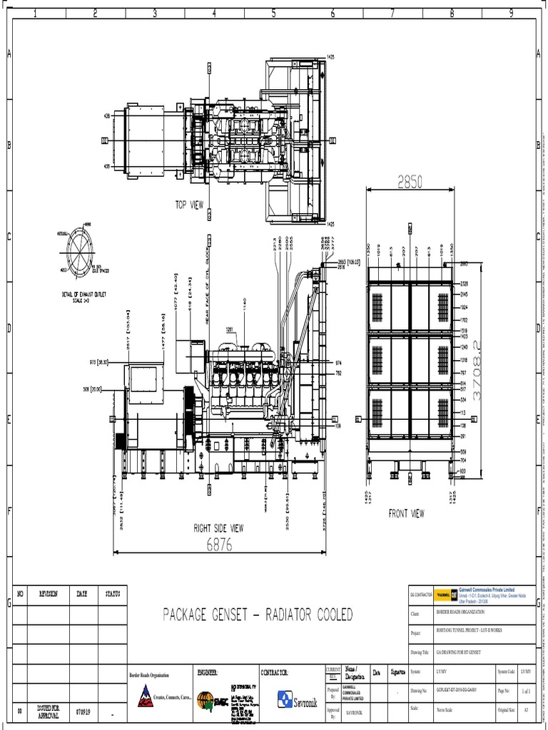 1 Ga Drawing For HT Genset | PDF | Road Infrastructure | National Security