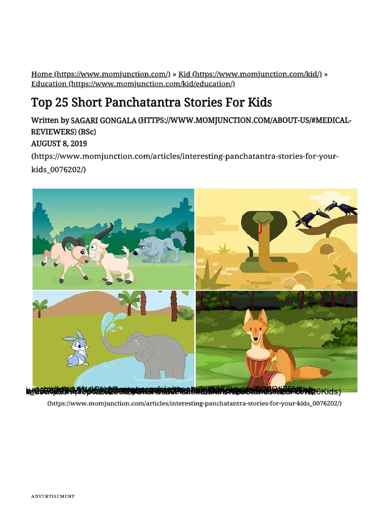 25 Best Tales of Panchatantra For Kids | PDF