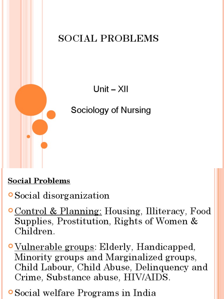 Social Problems in Nursing Sociology | PDF | Hiv/Aids | Juvenile ...