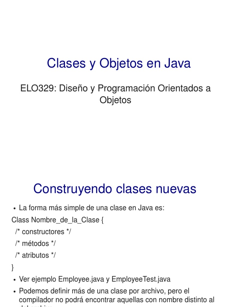Java Clases Objects | PDF | Objeto (informática) | Constructor (Programación Orientada a Objetos)