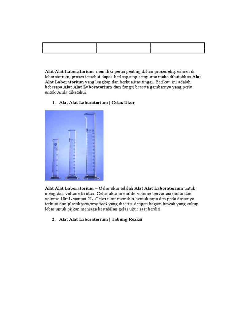 Alat Alat Laboratorium Kimia | PDF